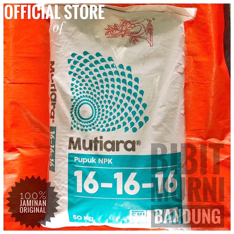 Jual PUPUK NPK MUTIARA 16-16-16 50 KG ORIGINAL PACK MEROKE [HARGA ...
