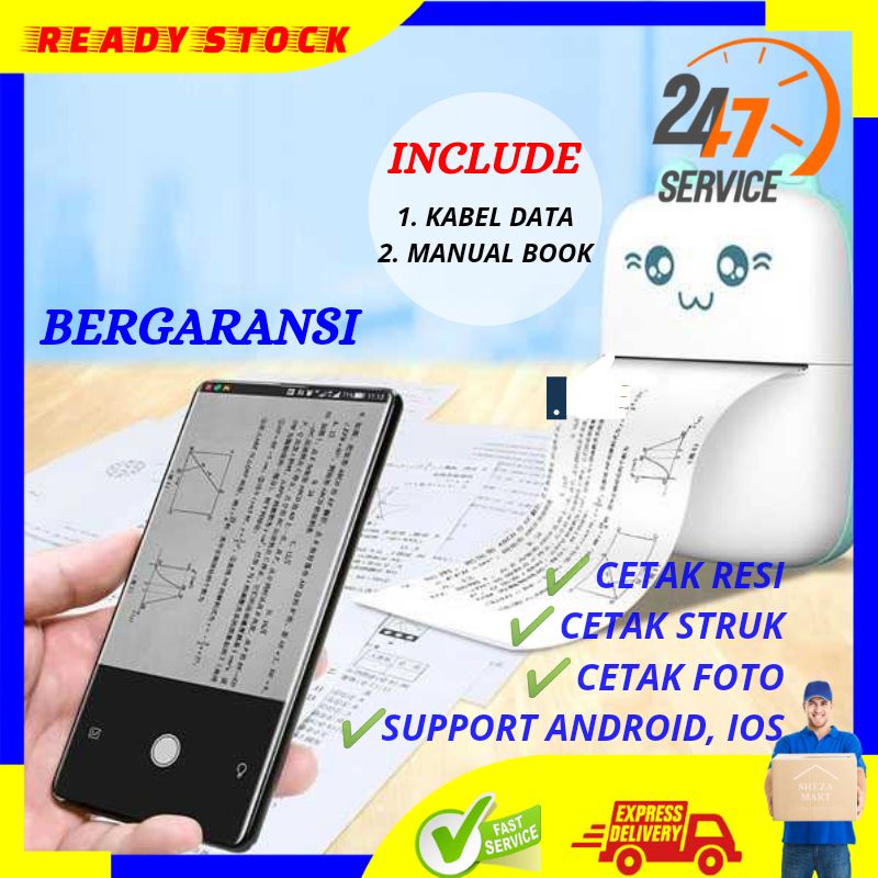 Jual Printer Thermal Bluetooth Mini Portable FancyQbue Model Panda ...