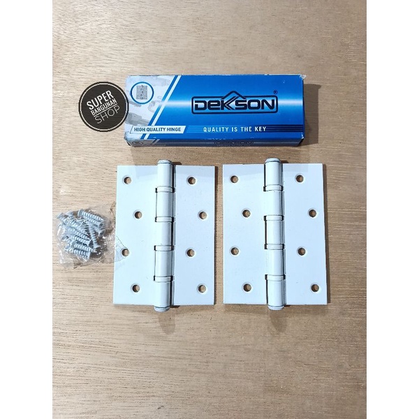 Jual Engsel pintu Dekson Nilon 4"x3"x2mm 4NR putih / Nylon Hinge Dekson ...