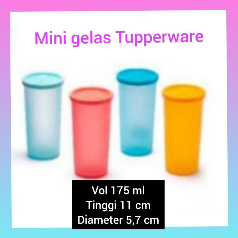 Jual Gelas plastik kecil / botol kecil Tupperware 175 ml | Shopee Indonesia