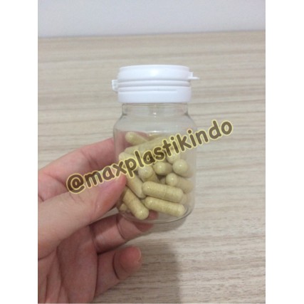 Jual Botol kapsul/ botol obat (bentuk bulat & bening) isi 30 kapsul ...