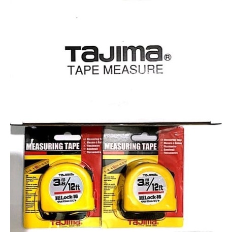 Jual Meteran Tajima Hi Lock 3,6 meter Kuning Measuring Tape | Shopee ...