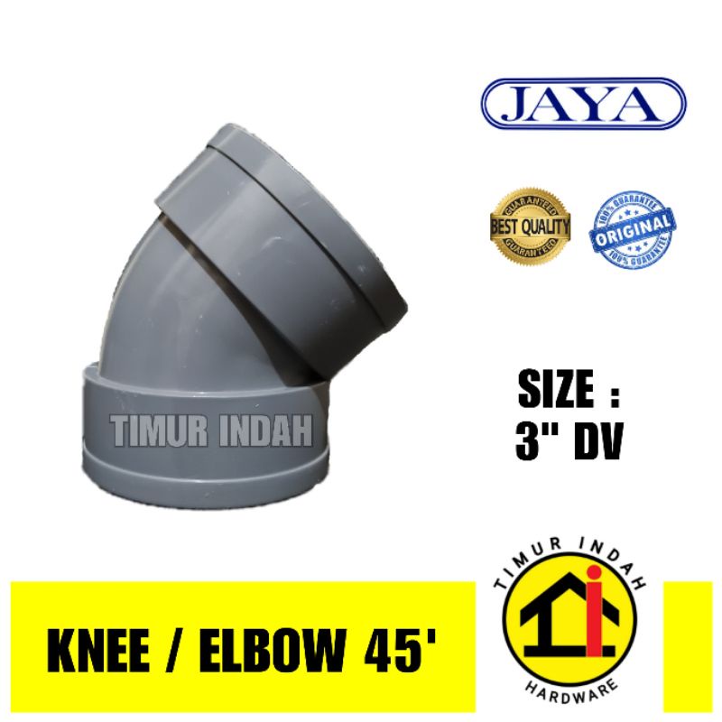 Jual Knee 45 derajat 3" DV / elbow 45 derajat 3" DV - JAYA | Shopee Indonesia