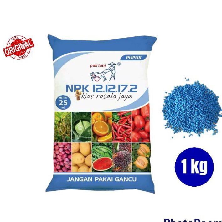 Jual Pupuk NPK 12 12 17 2 Pak Tani 1kg Repack | Shopee Indonesia