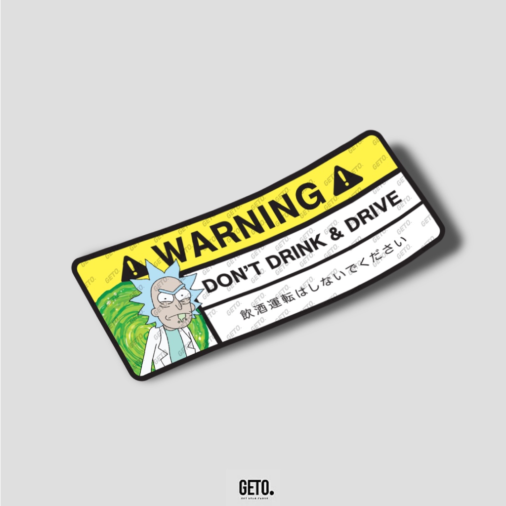 Jual Anime Car Warning Stickers - RICK (Premium Holographic Vinyl ...
