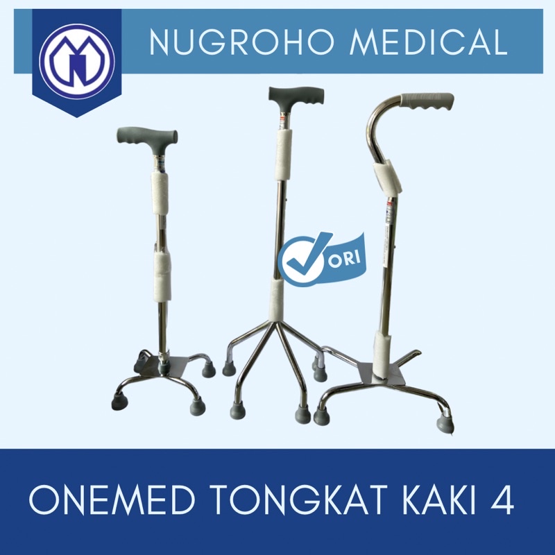Jual TONGKAT KAKI 4 ONEMED/Tongkat Pyramid Kaki 4 Onemed / Alat Bantu Jalan Orang Tua Manula ...