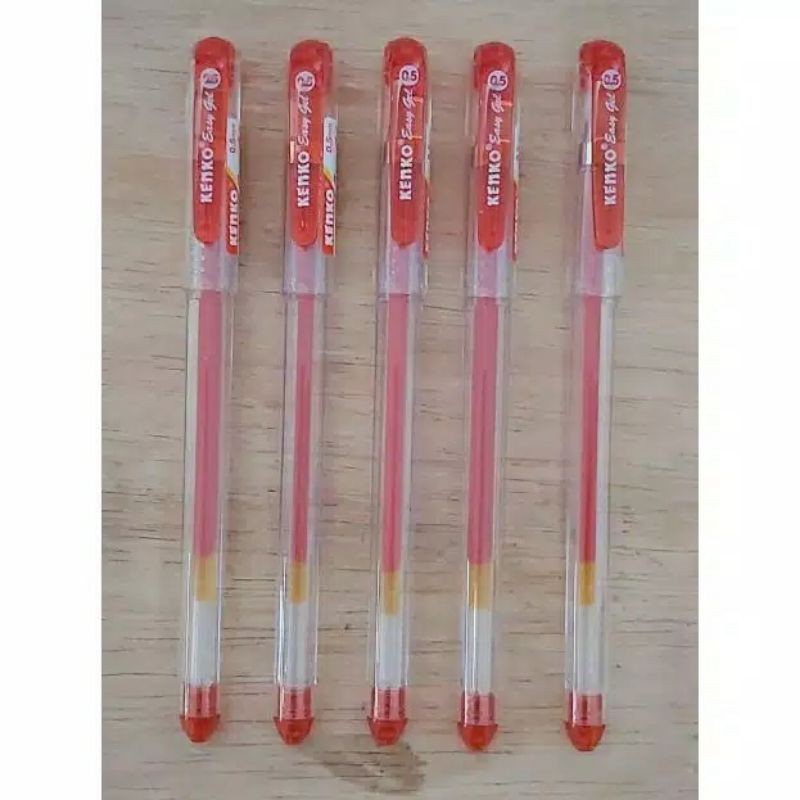 Jual KENKO easy gel merah 0.5mm pulpen pena 1 Pack / 12 Pcs | Shopee Indonesia