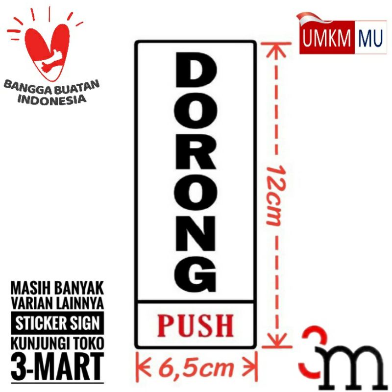 Jual Sticker Sign DORONG / PUSH | Shopee Indonesia