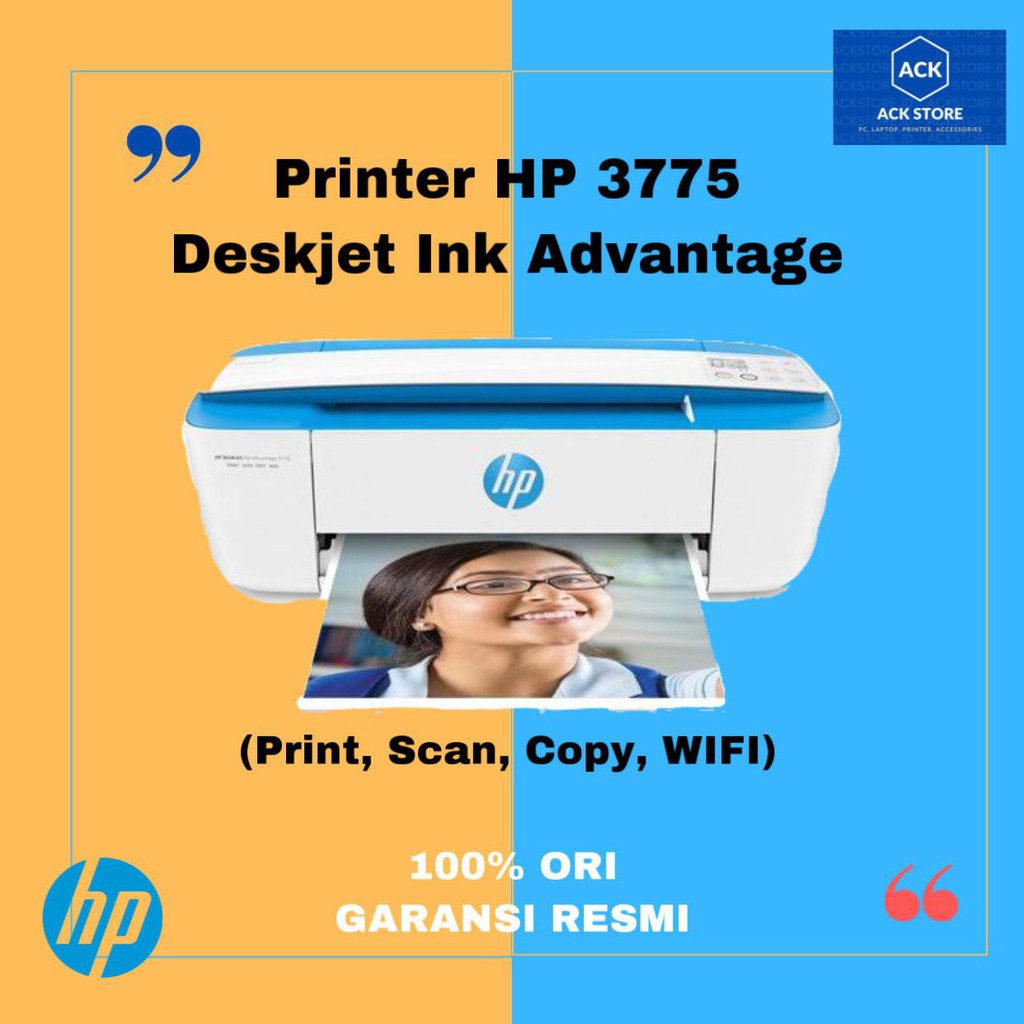 Jual HP DeskJet Ink Advantage 3775 All-in-One Printer | Shopee Indonesia