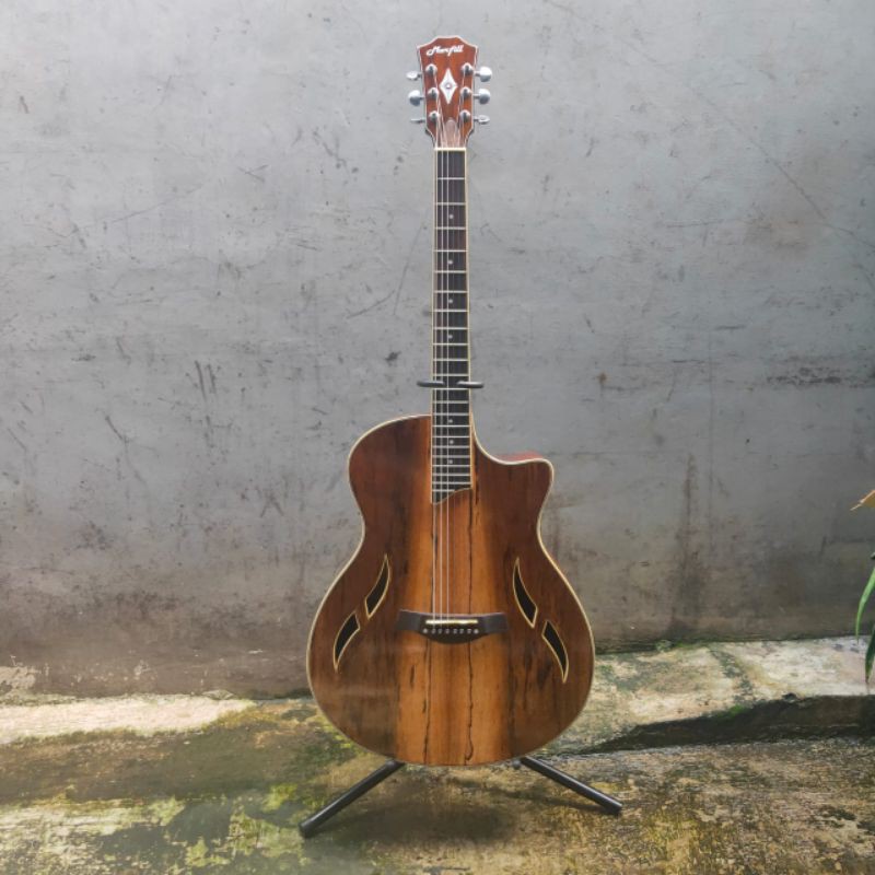 Jual Gitar Akustik Elektrik MARFILL MT 5 ORIGINAL warna corak coklat w ...
