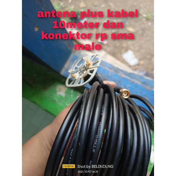 Jual antena katrine \ ketrin sdh terpasang kabel 10meter plus konektor ...
