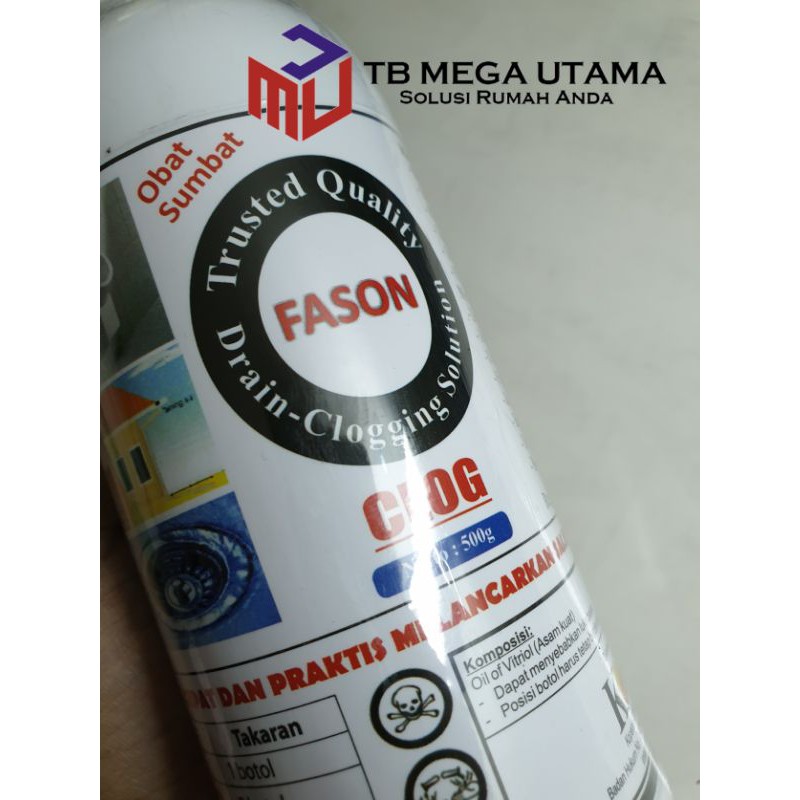 Jual Fason Clog 500 gr | Cairan Pelancar Saluran Tersumbat | Shopee ...