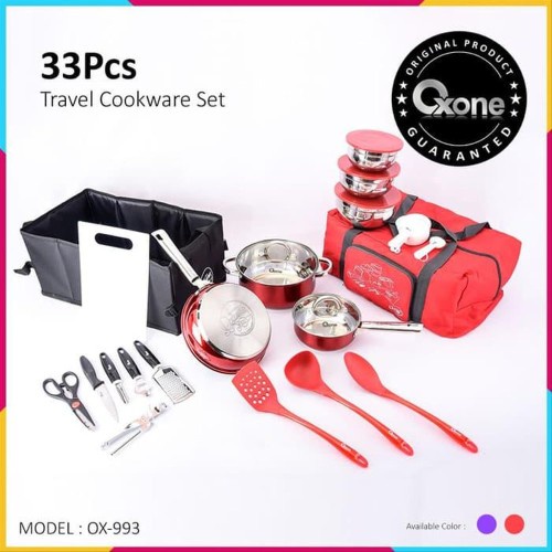 Jual TRAVEL COOKWARE OXONE OX-993 (33PCS) | Shopee Indonesia