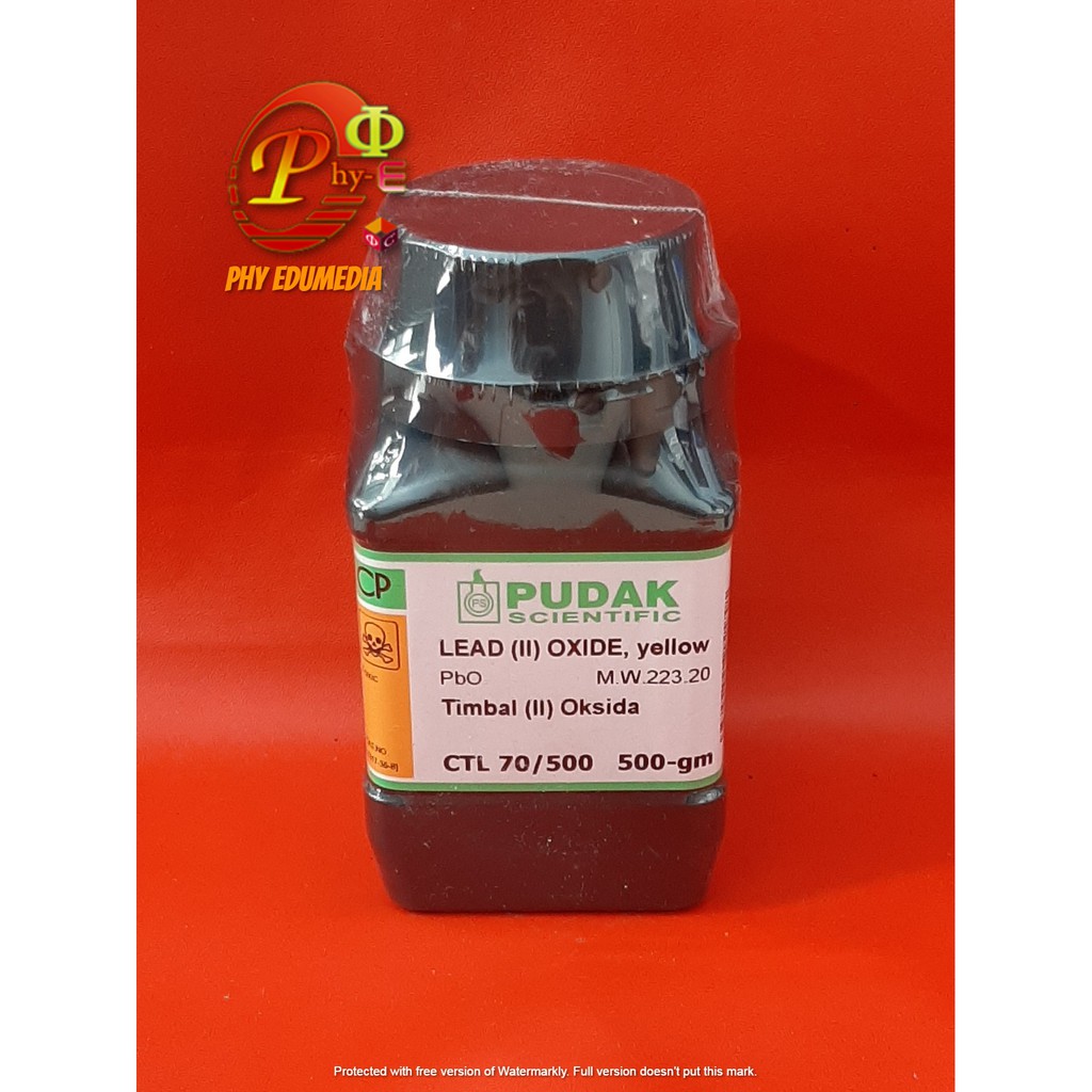 Jual Timbal (II) Oksida / Lead (II) Oxide / PbO PUDAK Per Pack 500 gram ...