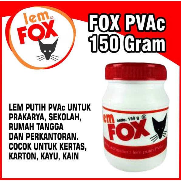 Jual Lem Putih Fox PVAc 150 Gram /Lem Kayu/Lem Fox | Shopee Indonesia