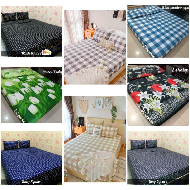 Jual (Gratis Sarung Bantal & Guling) Sprei / Seprei 160×200×20 ((NO.2 ...