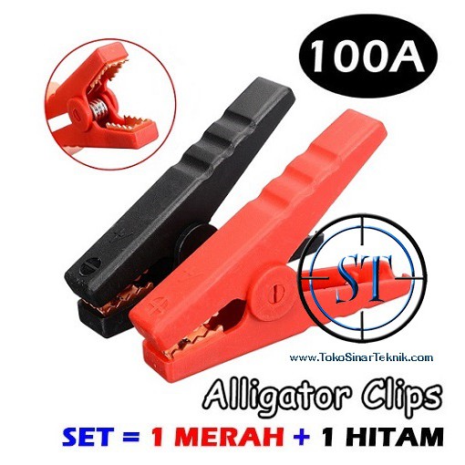Jual Capitan Aki Tembaga 100A Aligator Clip Besar Jepit Accu 9.5cm Body ...