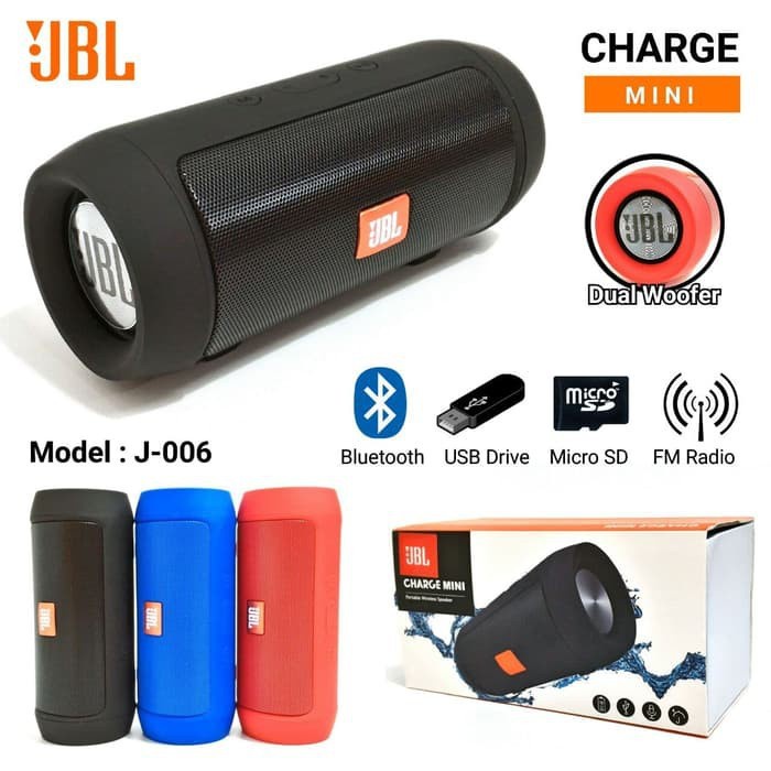 Jual Speaker Bluetooth JBL Charge Mini Dual Speaker Wireless Full Bass ...