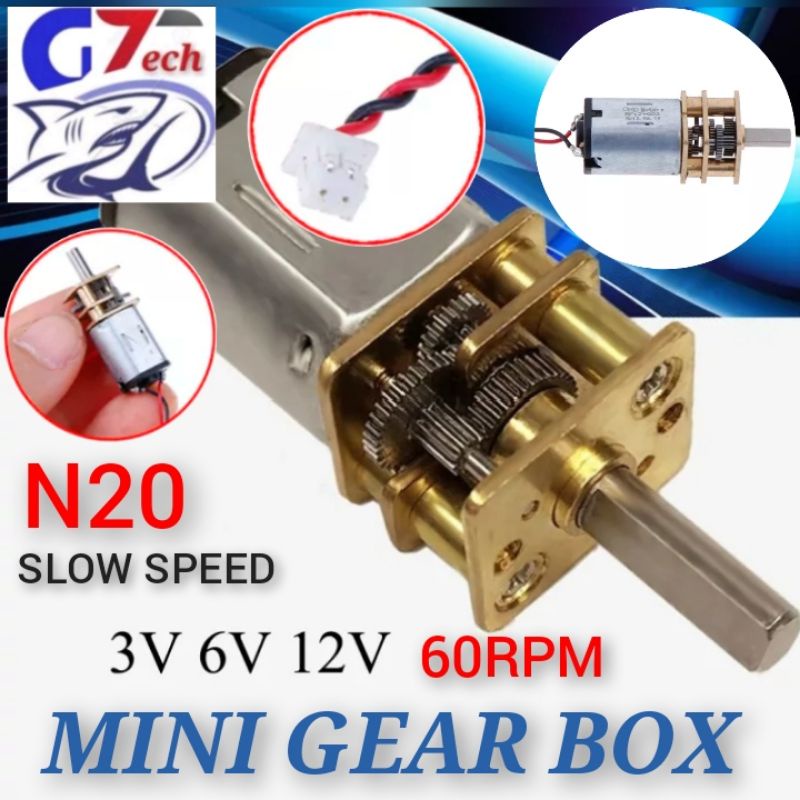 Jual Motor Gear Box DC N20 /Mini Gear Box motor N20/ N20 3V 5V 12V Slow ...