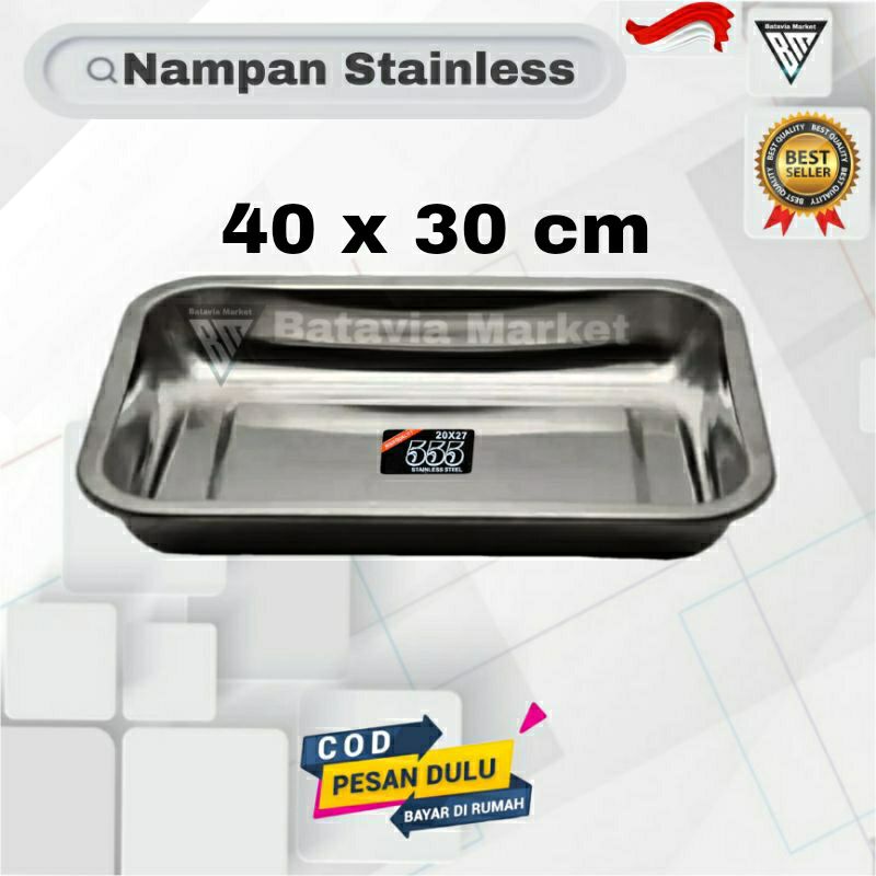 Jual Nampan Stainless Persegi/ Baking Tray / Baki Stainless Prasmanan ...