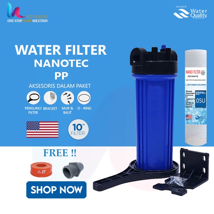 Jual Filter Air Nanotec Biru 10 PP Filter - PP | Shopee Indonesia