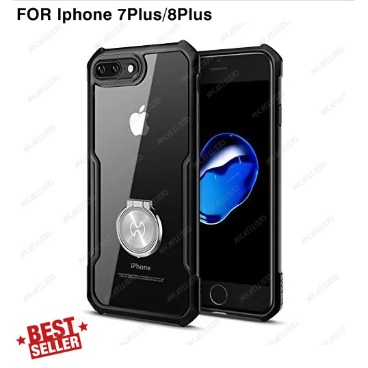 Jual Case iPhone 7 Plus 8 Plus Ring Transparan CLEAR JAZZ SERIES Casing ...