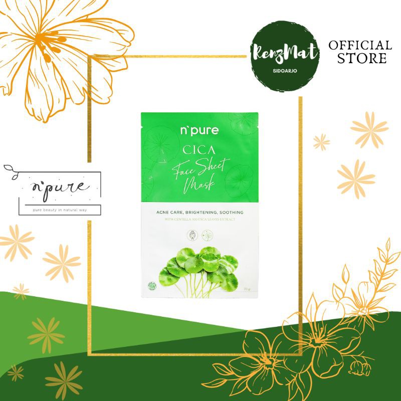 Jual Npure Centella Asiatica Sheet Mask | Shopee Indonesia