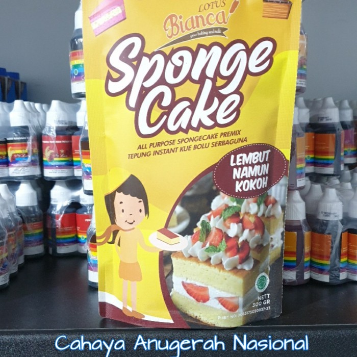 Jual Sponge Cake Bianca// Tepung Premix Sponge Cake Bianca 300 Gram ...