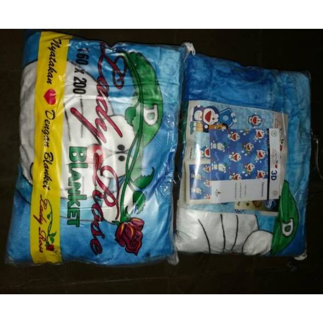 Jual Selimut lady rose karakter Cars Nemo Doraemon lol paris Persib ...