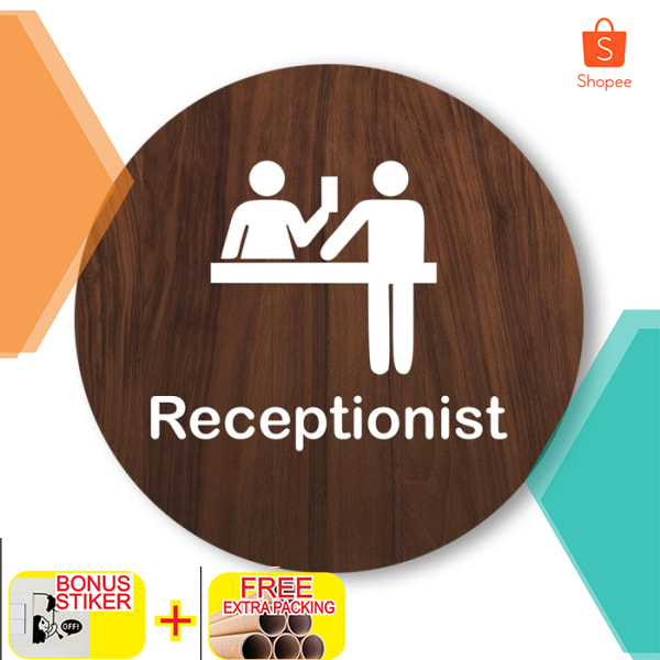 Jual signage receptionist - papan tanda resepsionis Keren | Shopee ...
