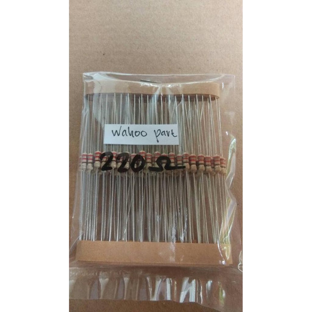 Jual Resistor 220 Ohm 1/4 Watt 5% Wahooo Kualitas Baik | Shopee Indonesia