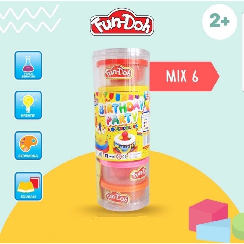 Jual Fun Doh Reffil Isi 6 Fundoh Tabung | Shopee Indonesia
