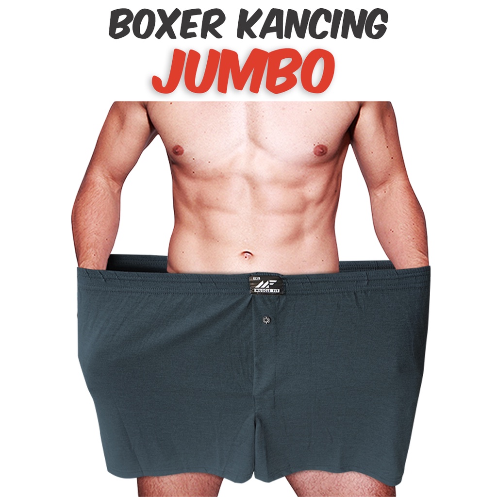 Jual Muscle Fit Boxer Kancing JUMBO Celana Dalam Pria - 1 pcs | Shopee ...