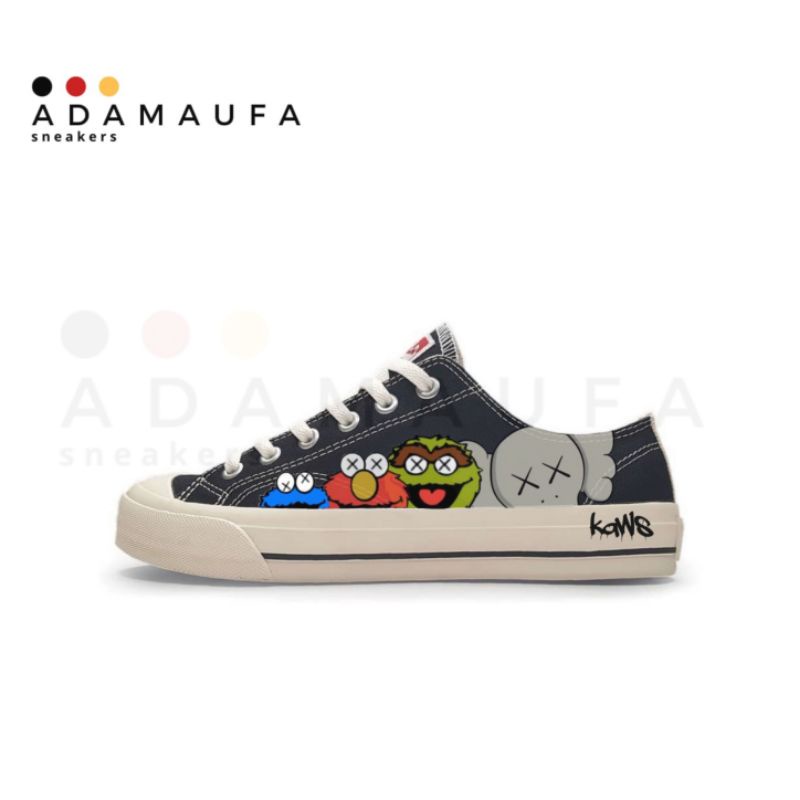 Jual Sepatu Ventela Custom Kaws X Sesame Street Sepatu Lukis Pria ...