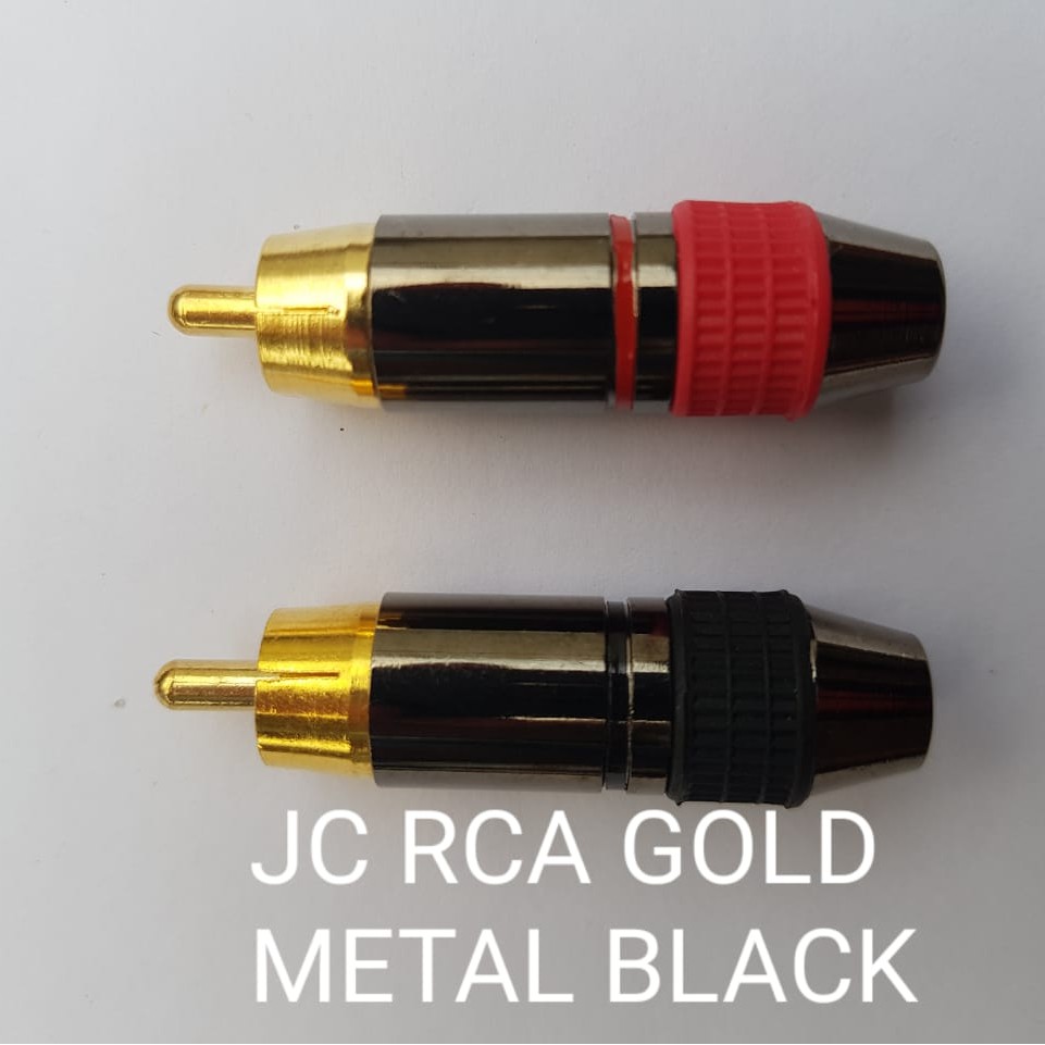 Jual JEK RCA GOLD METAL BLACK | Shopee Indonesia