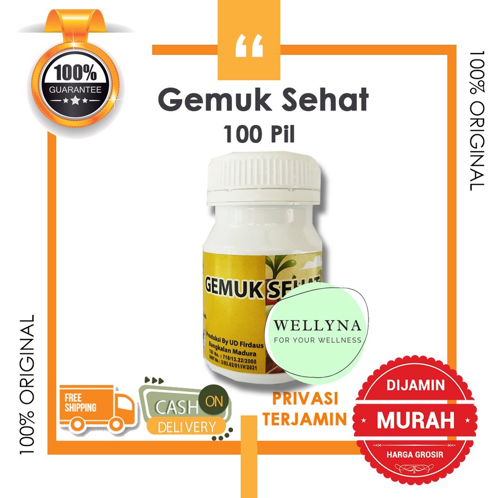 Jual Pil Gemuk Sehat UD Firdaus Botol Kuning- Obat Herbal Penggemuk ...