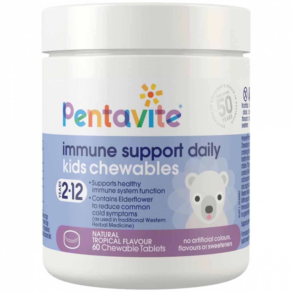 Jual Pentavite Immune Support Daily Kids 60 Chewables Tablets | Shopee ...