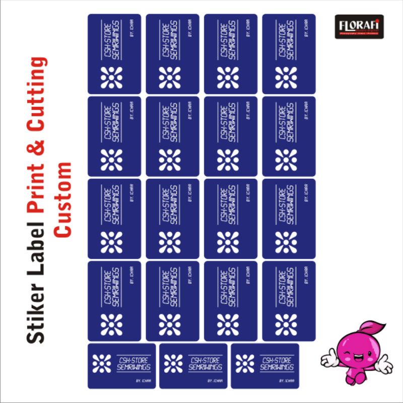 Jual Stiker Label Kemasan CSH Semriwing Print & Cutting A3 Cromo/Mirror ...