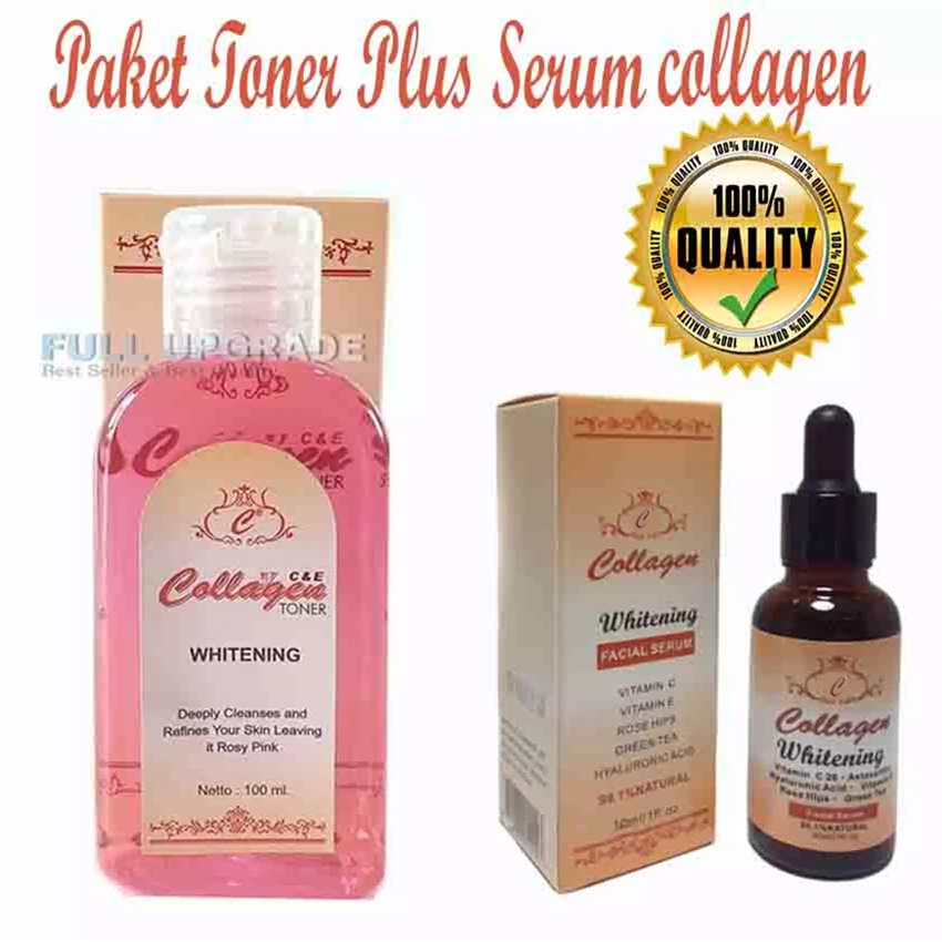 Jual Paket Hemat Toner Collagen Plus Serum Collagen Original Import | Shopee Indonesia