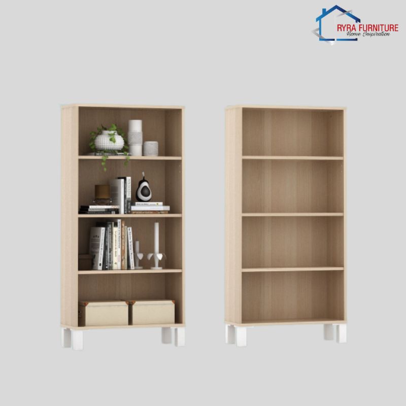 Jual RAK BUKU MURAH RAK BUKU MINIMALIS RAK BUKU PUTIH - POLKA BC60 ...