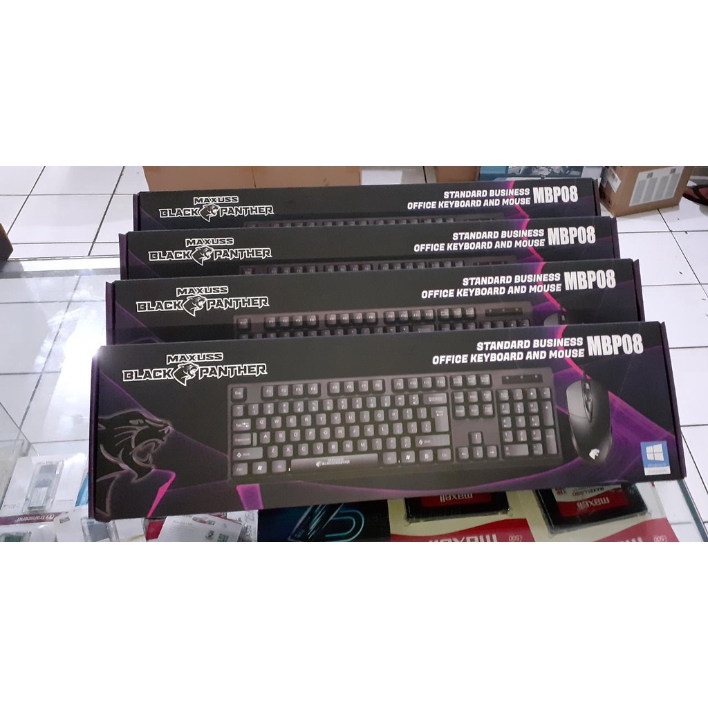 Jual Paket Keyboard & Mouse Black Panther MBP08 | Shopee Indonesia