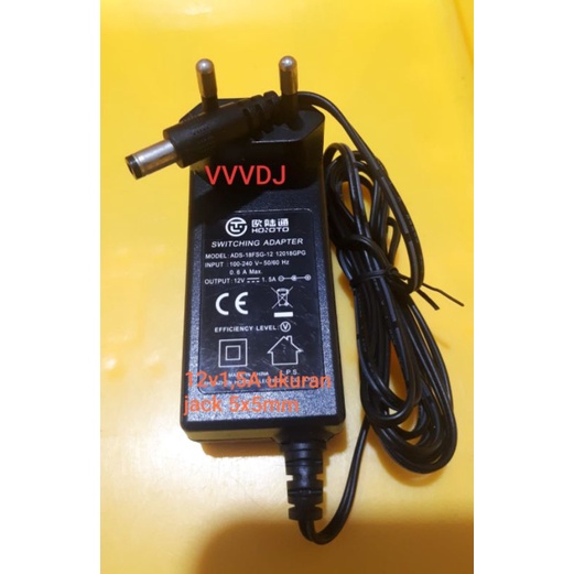 Jual ADAPTOR CCTV 1,5A REAL ADAPTOR 12V 1,5A UKURAN JACK 5X5MM HOIOTO ...