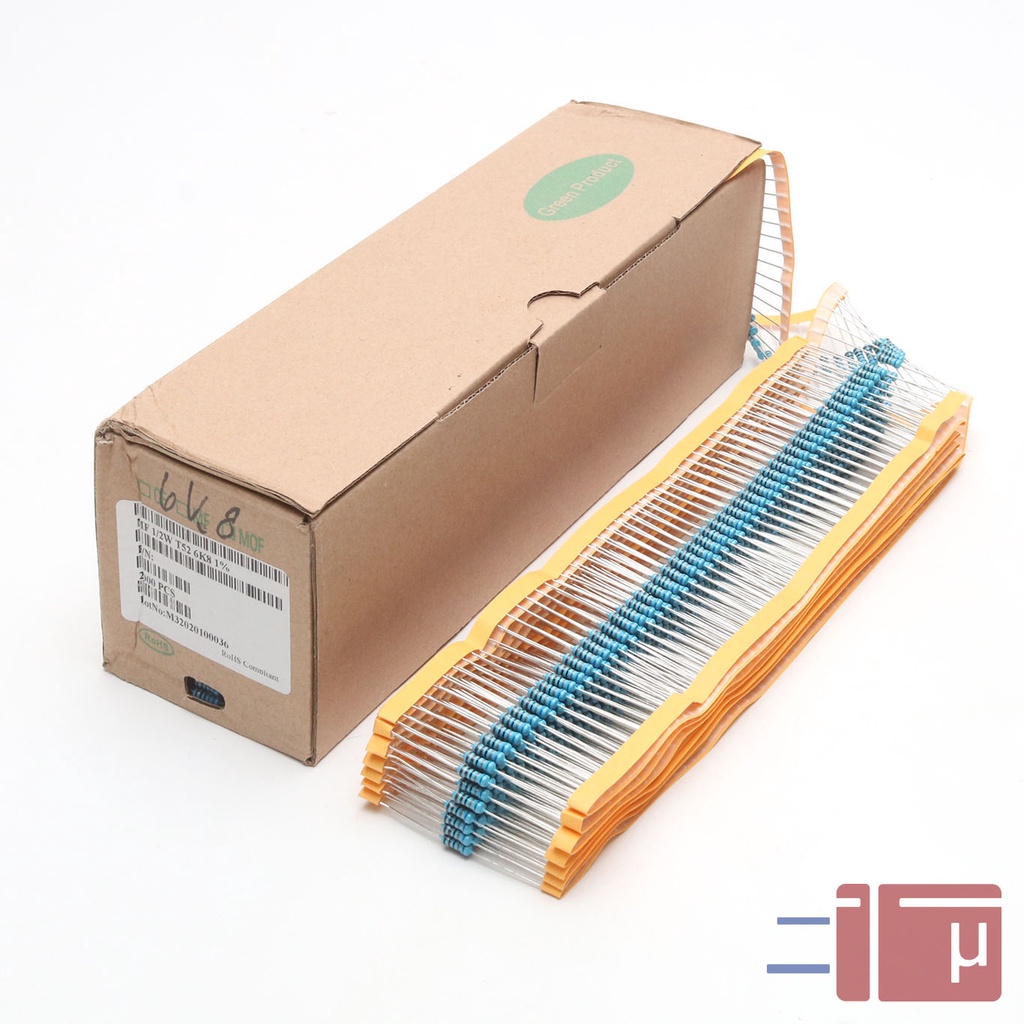 Jual x10 Resistor 6K8 1/2W Metal Film 1% Taiwan Kaki Tembaga | Shopee ...