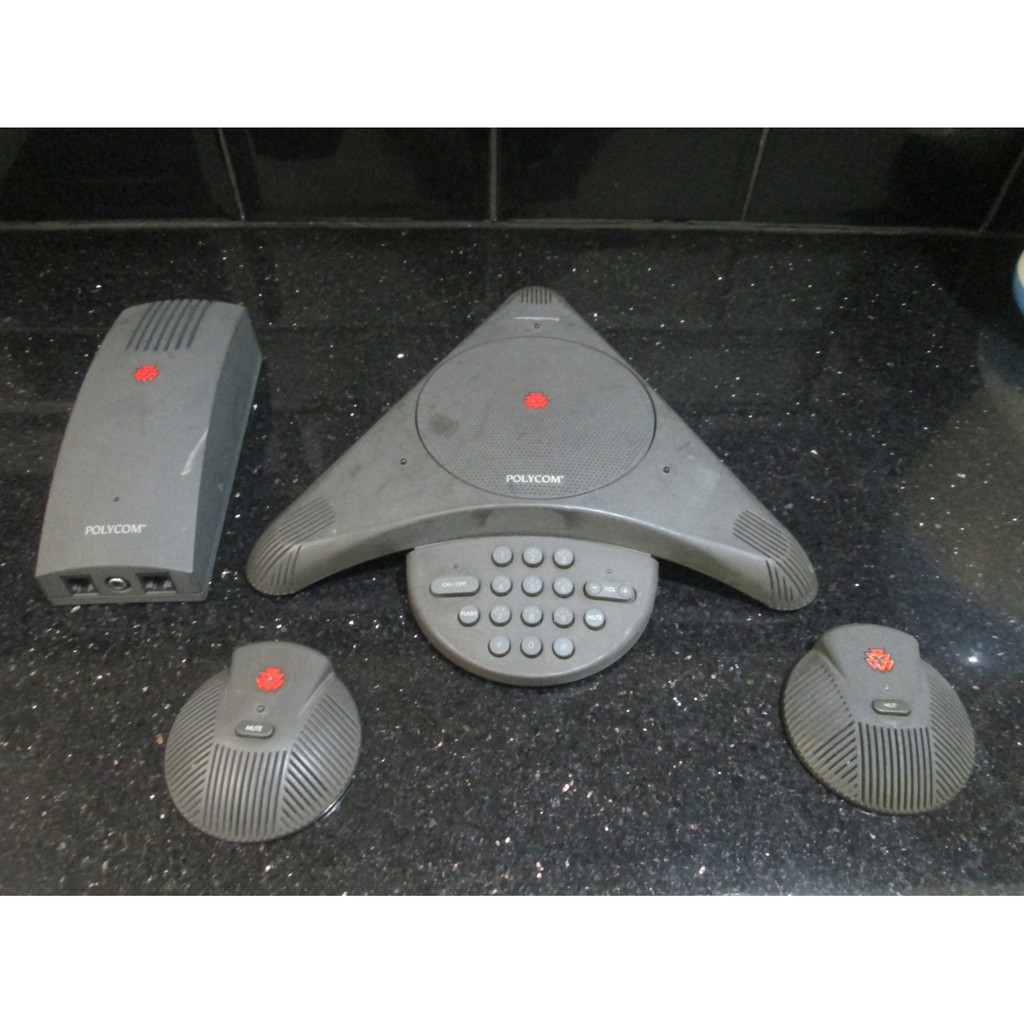 Jual Polycom SoundStation Lengkap Dengan 2 Mic External | Shopee Indonesia
