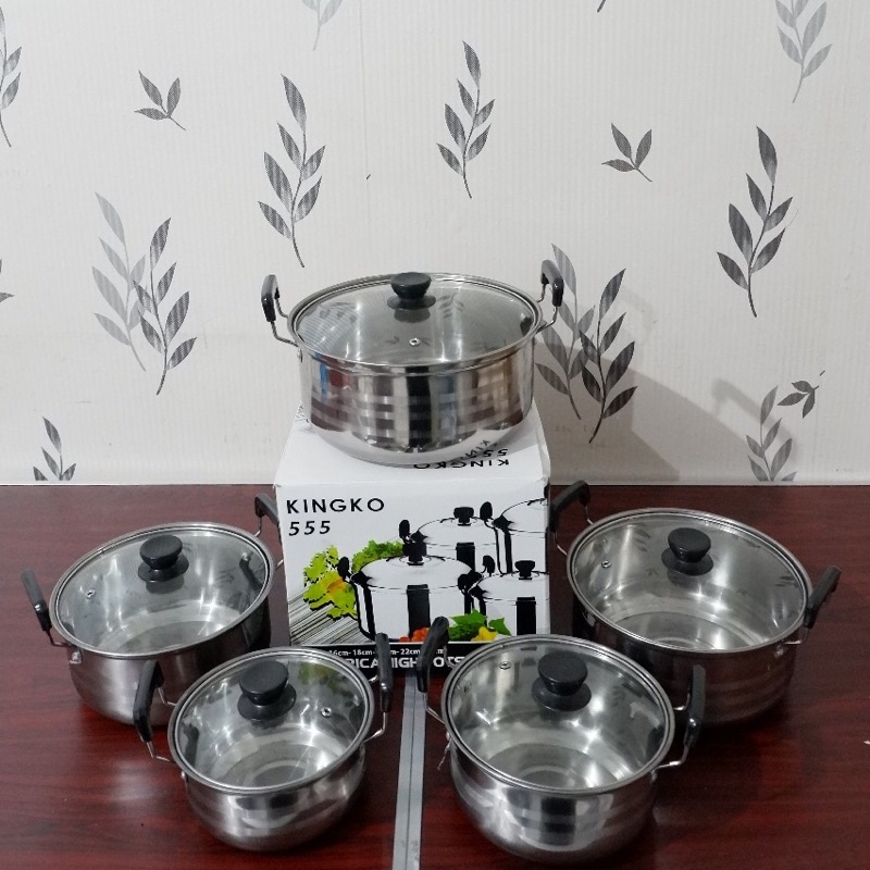 Jual Panci Set Kingko American High Pots 5 Pcs | Shopee Indonesia