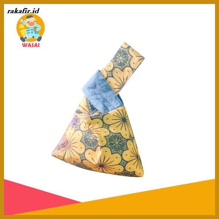 Jual AIRPSAT- WASAI JAPANESE CLASSIC KNOT BAG MOTIF BATIK KUNING ...