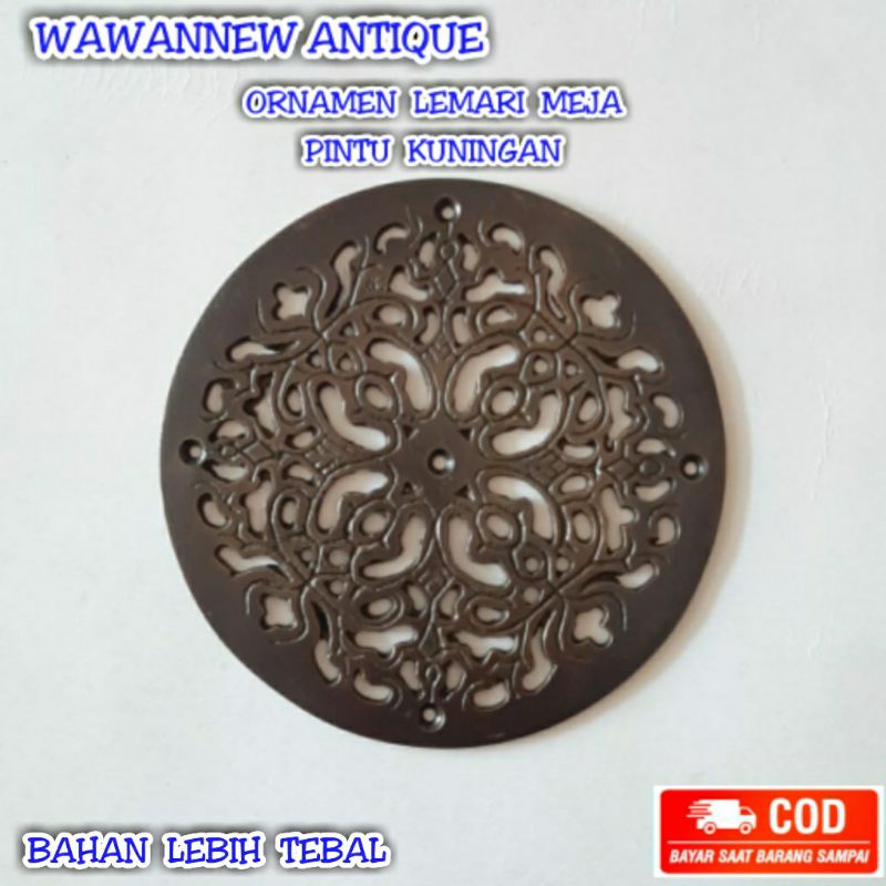Jual Ornamen Plat Meja Lemari Pintu Rumah Kuningan Dekorasi Lingkar ...