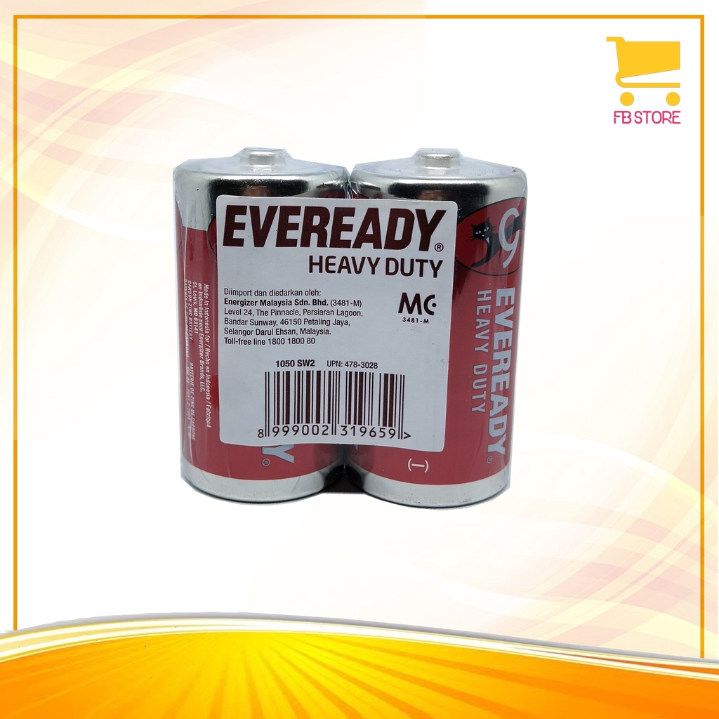 Jual Baterai Eveready D Size Heavy Duty 2Pcs | Shopee Indonesia