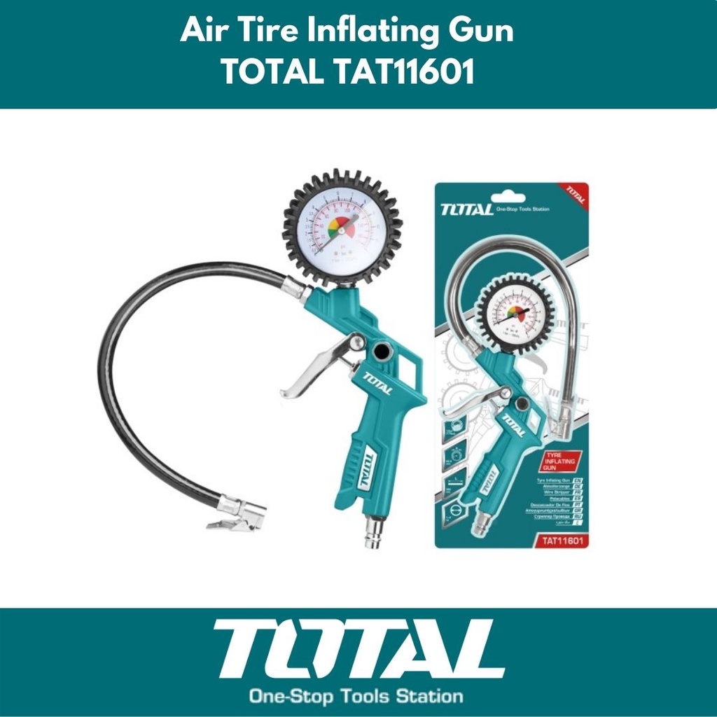 Jual Air Tire Inflating Gun Alat Isi Angin Ukur Tekanan Angin TOTAL ...