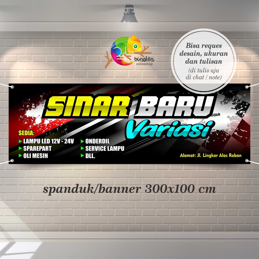 Jual Size 300x100 Spanduk, Banner Bengkel Motor, Bengkel Mobil, Variasi ...